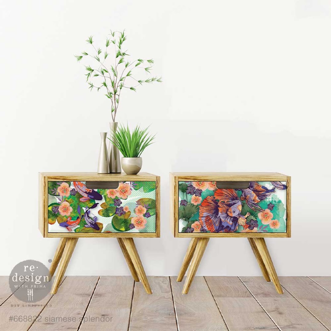 Koi Fish Decor Transfer: Siamese Splendor by Cece Restyled (2 Sheets ...