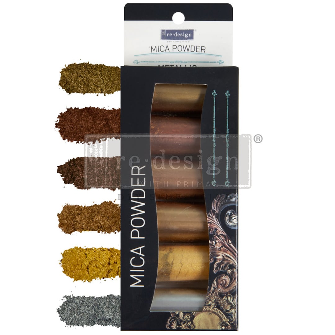 PRE-ORDER Metallic Redesign Mica Powder Set of 6 Mixed Media Powder ...