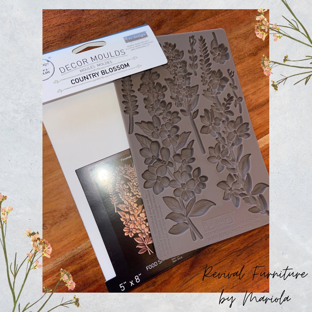 Country Blossom - Redesign With Prima Silicone Decor Mould - Furniture ...