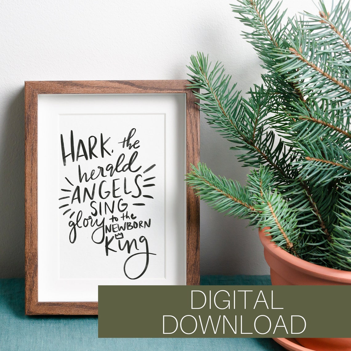 Hark the Herald Angels Sing, Christmas Printable, Christmas Hymn ...