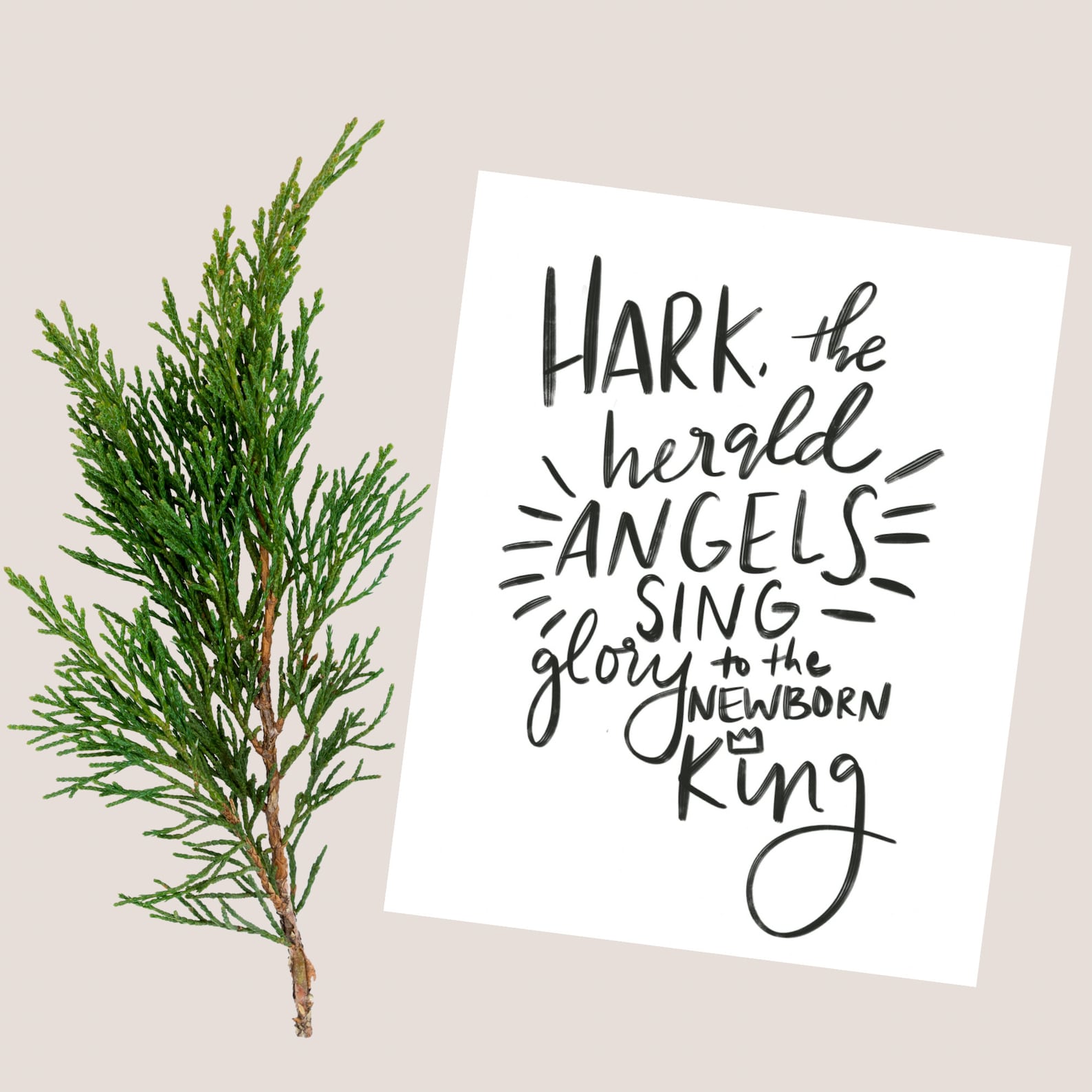 Hark the Herald Angels Sing, Christmas Printable, Christmas Hymn ...