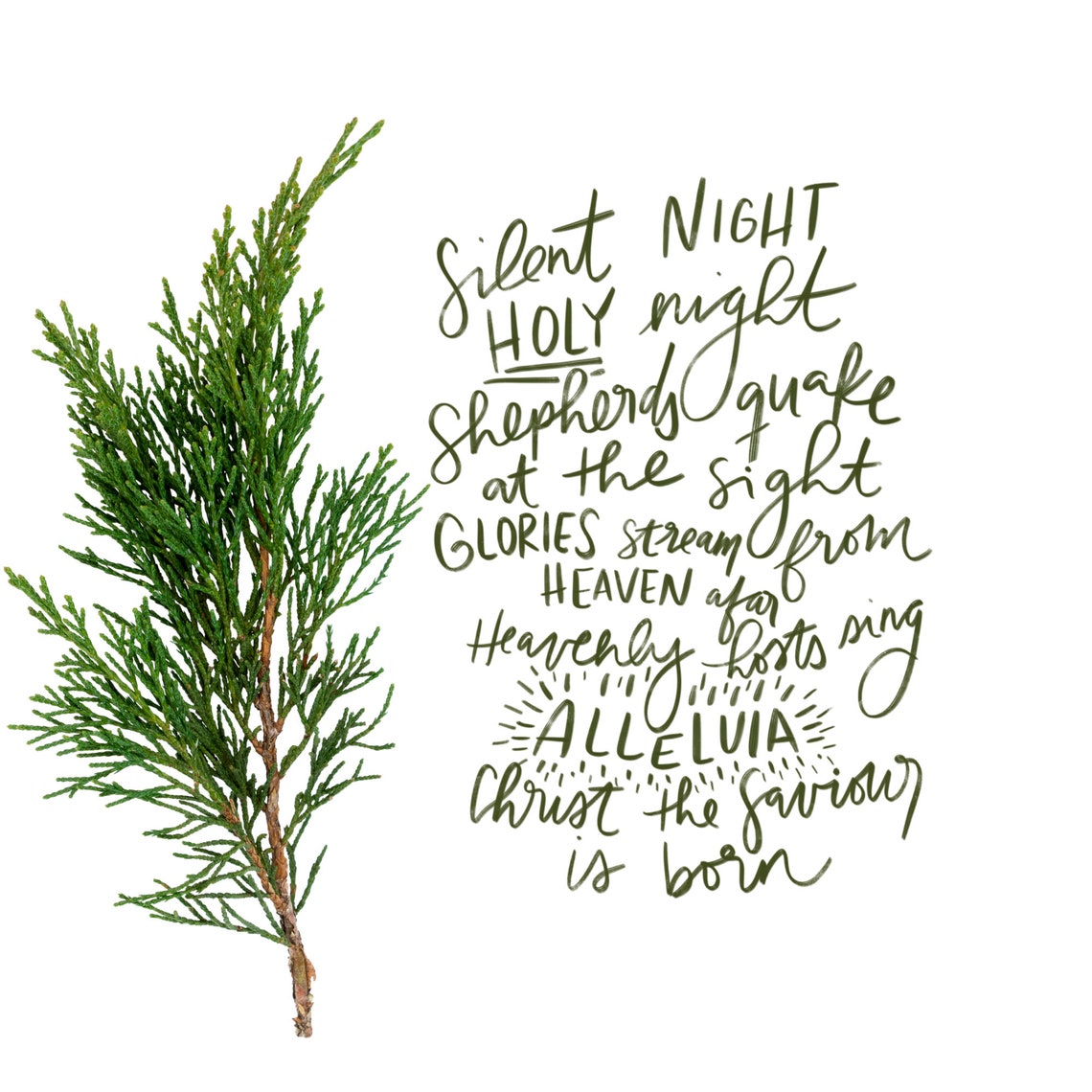 Silent Night, Christmas Art, Christmas Print, Religious Art, Printable ...