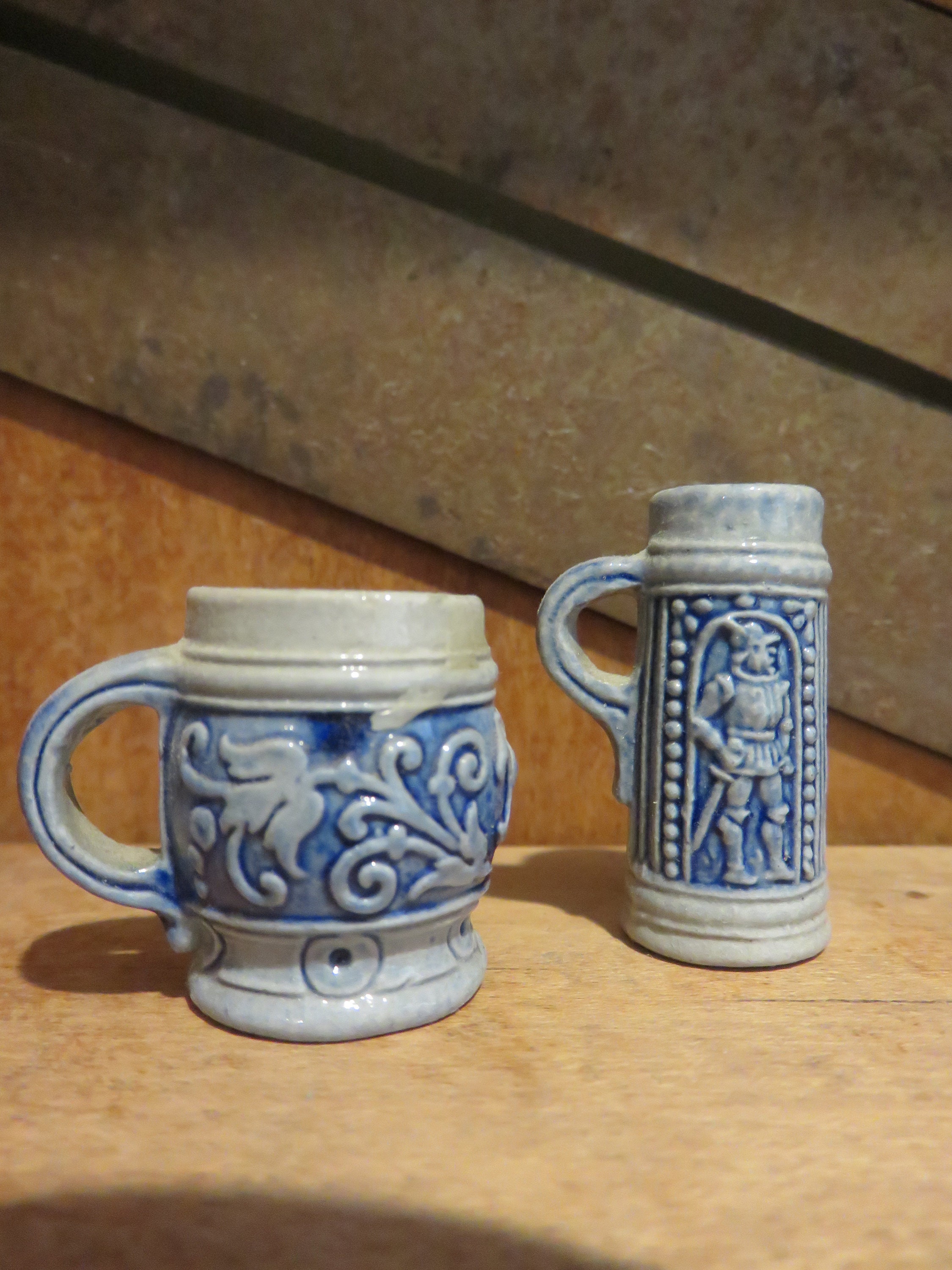 1" Miniature Blue/gray Vintage German Steins - Etsy