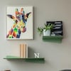 Sage Green Metal Wall Shelf, Modern Floating Shelf, Bent Metal Shelf ...