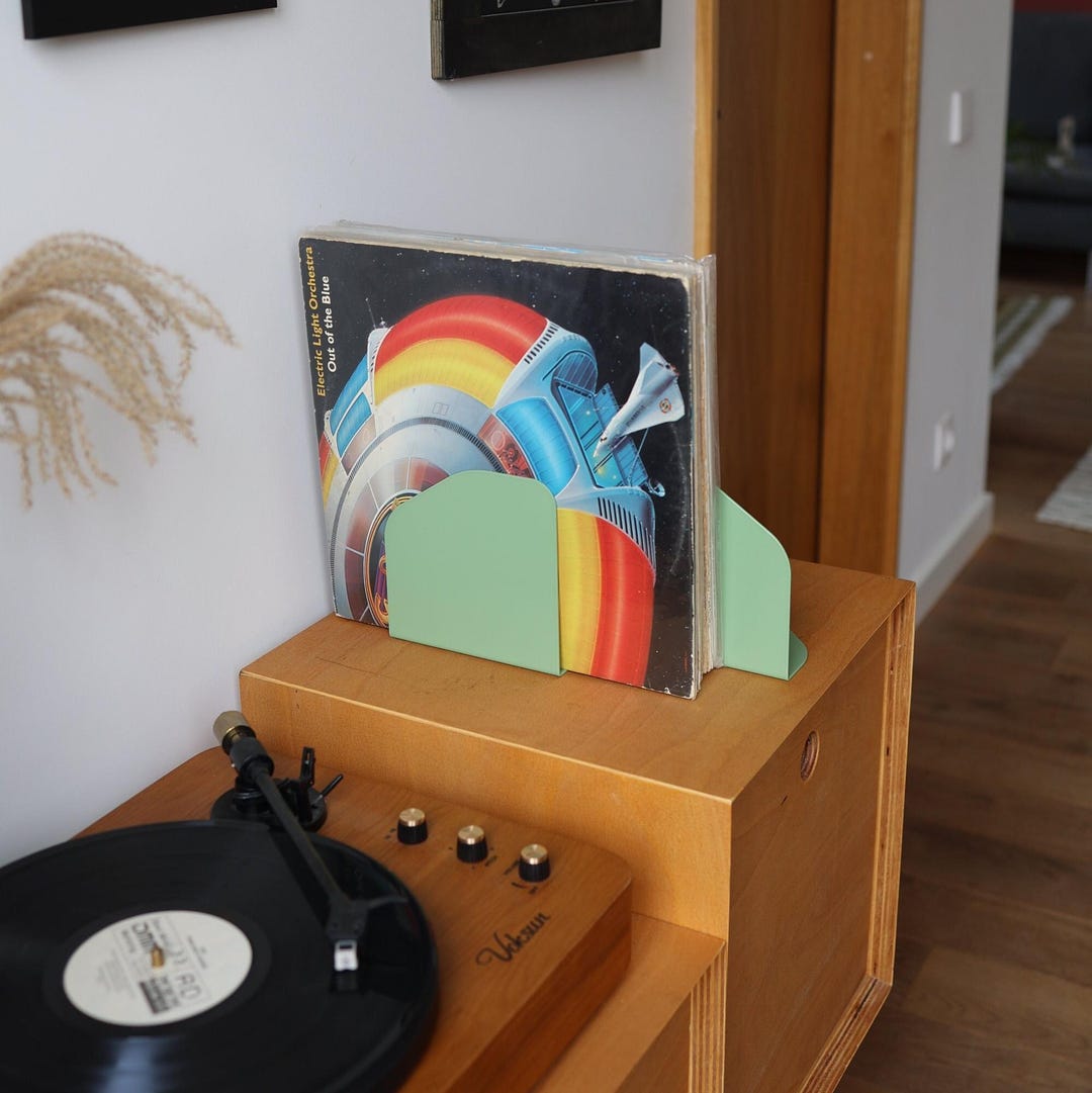 Vinyl Record Storage Stoppers, Sturdy Thick Metal Bookends Set of 2 ...