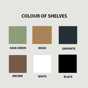 Beige Metal Wall Shelf, Modern Sturdy Floating Bookshelf, Minimalistic ...