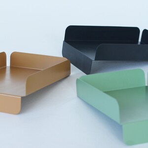 Teal Paper Tray, Metal Desk Organizer, Colorful Desktop Organizer ...