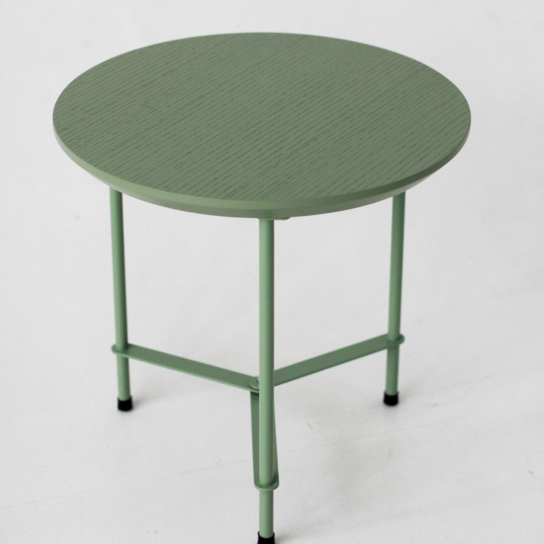 Green Round Coffee Table, Small Coffee Table, Round Side Table, Modern ...