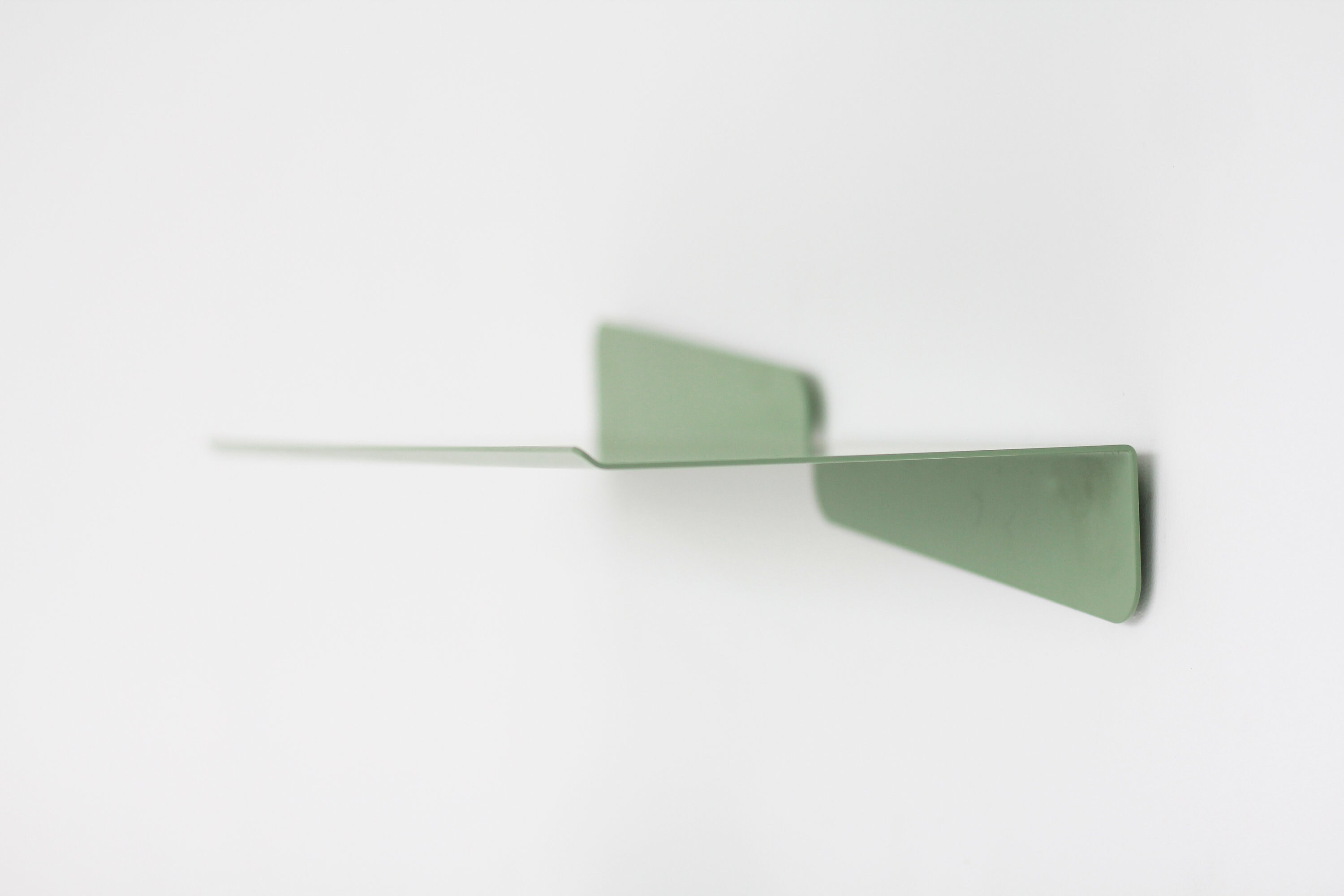 Sage Green Metal Wall Shelf, Pastel Floating Bookshelf, Modern Picture ...