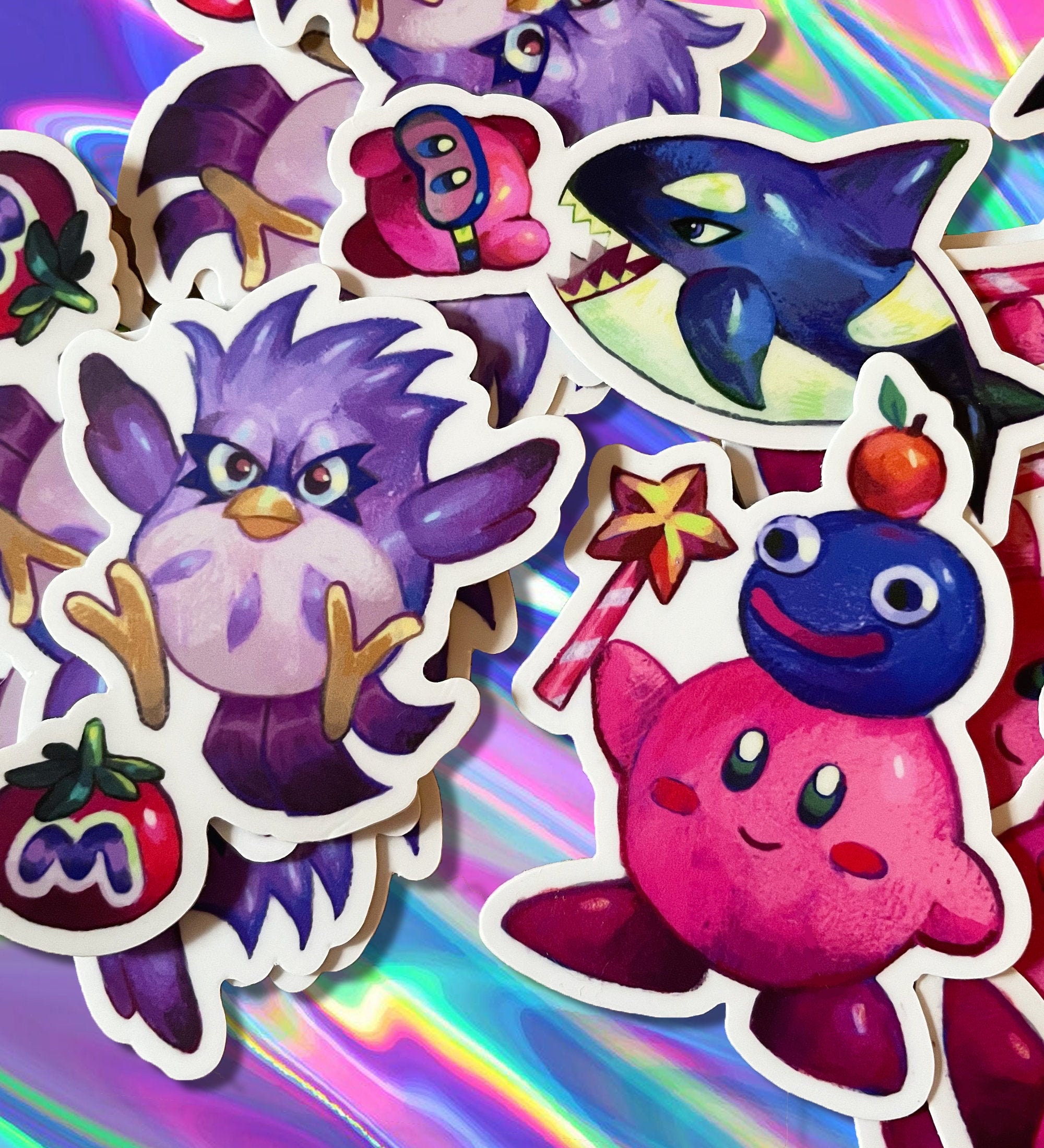 Kirby Sticker Set Weatherproof Vinyl Stickers - Etsy New Zealand