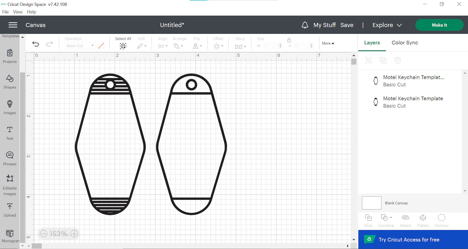 Presized Motel Keychain Template, Vintage Motel Keychain Svg, Retro ...