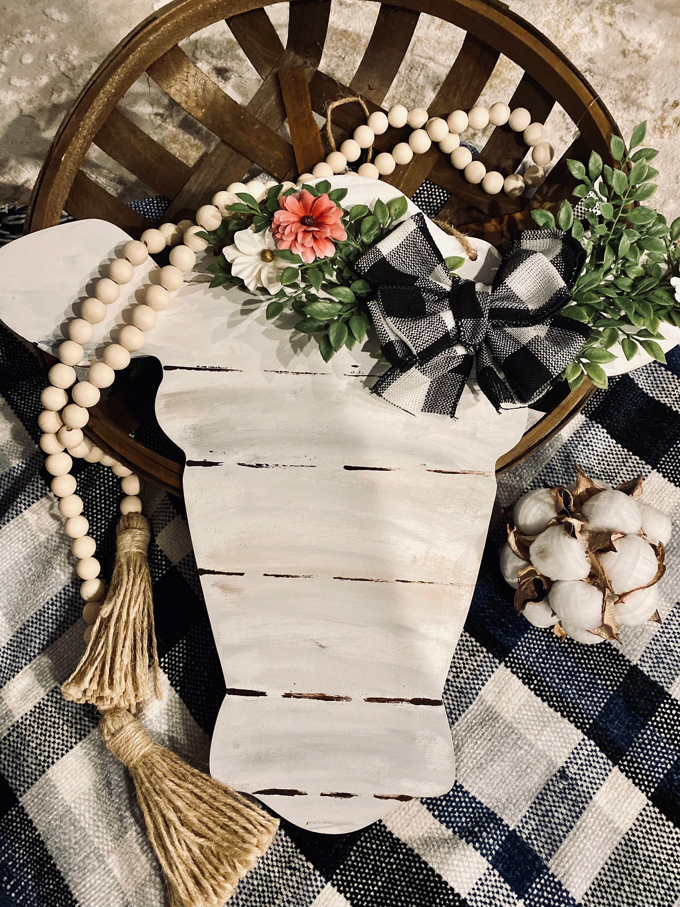 Cow Head Welcome Sign - Etsy