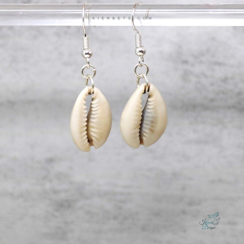 Cowrie Shell Earrings, Boho Beach Jewelry, Hypoallergenic Stainless ...