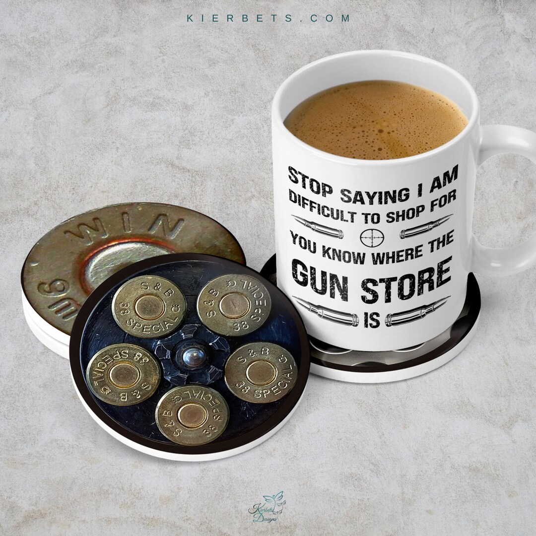 Bullet Coasters, Ceramic or Neoprene, Shooter Gift - Etsy