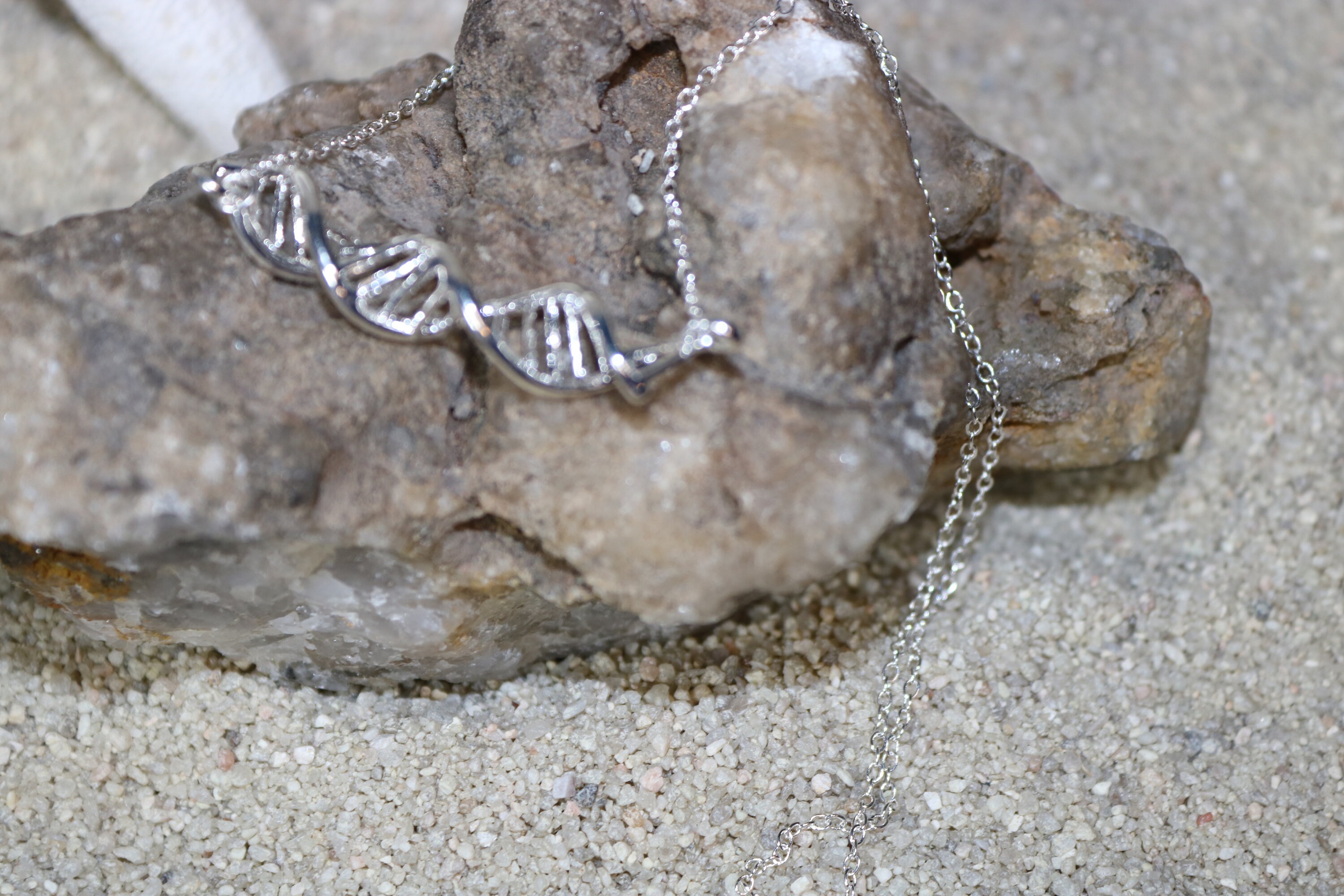 Silver DNA Necklace