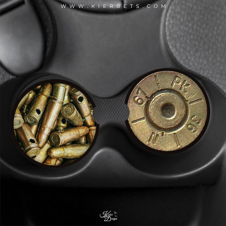 Bullet Car Coaster Set of 2, Gun Ammo Neoprene or Ceramic - Etsy