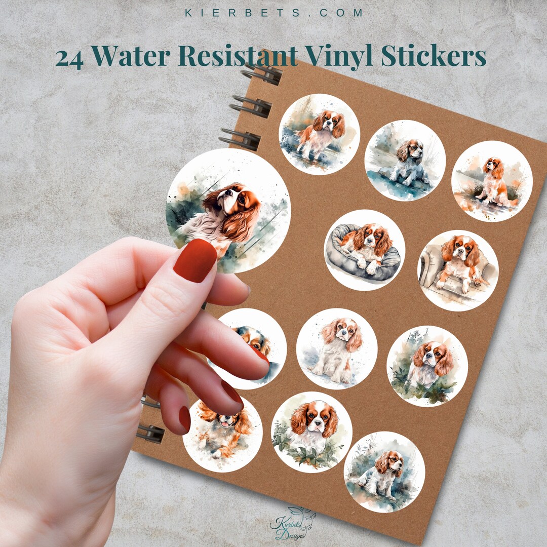 Cavalier King Charles Spaniels Water Resistant Matte Holographic Glossy ...