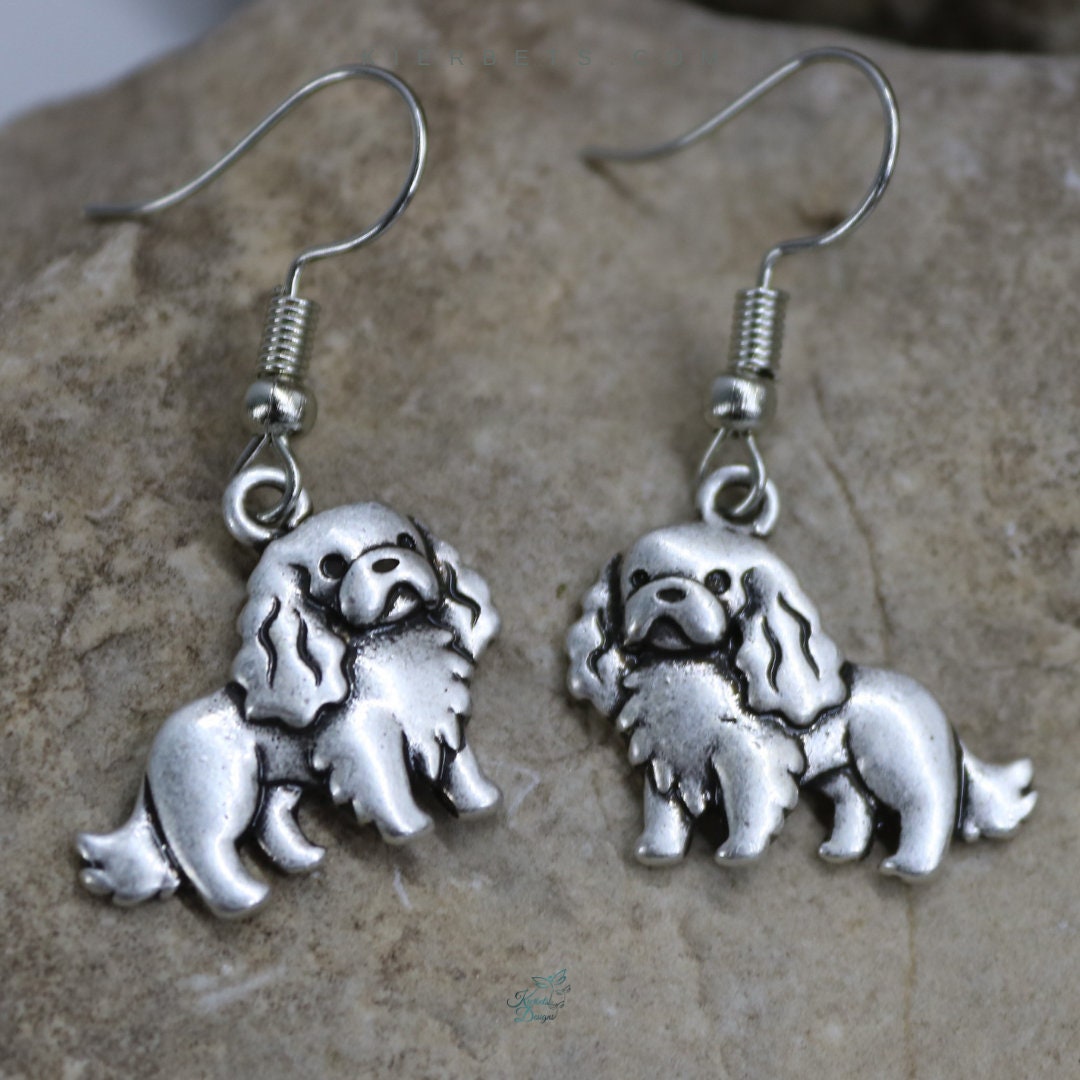 Cavalier King Charles Spaniel Dog Lover Earrings, CKCS Ear Wires ...
