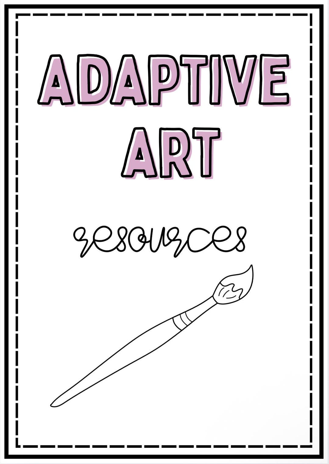 Adaptive Art Binder Cover, Spine and Dividers, Teacher Resource ...