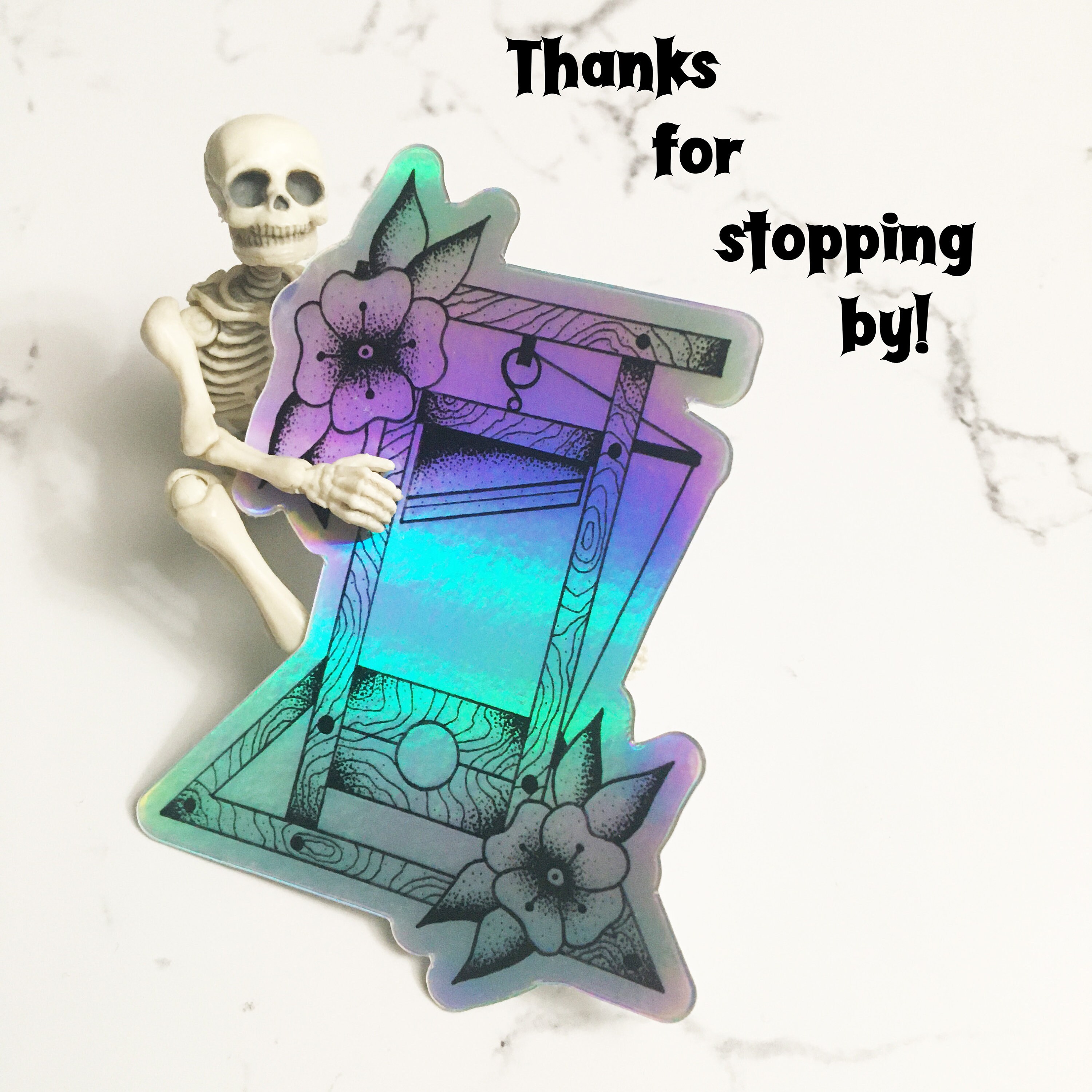 Holographic Guillotine Sticker - Etsy