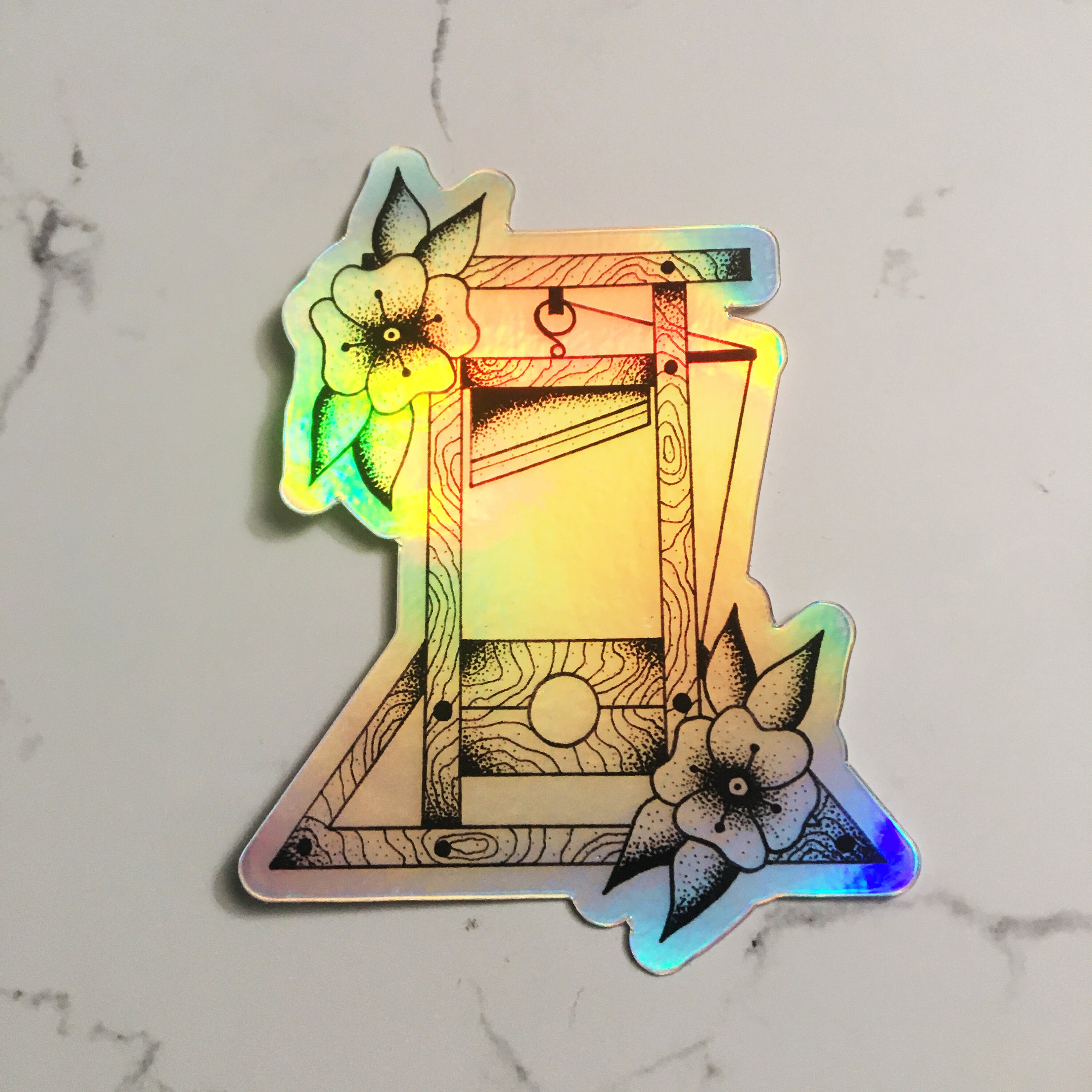 Holographic Guillotine Sticker - Etsy