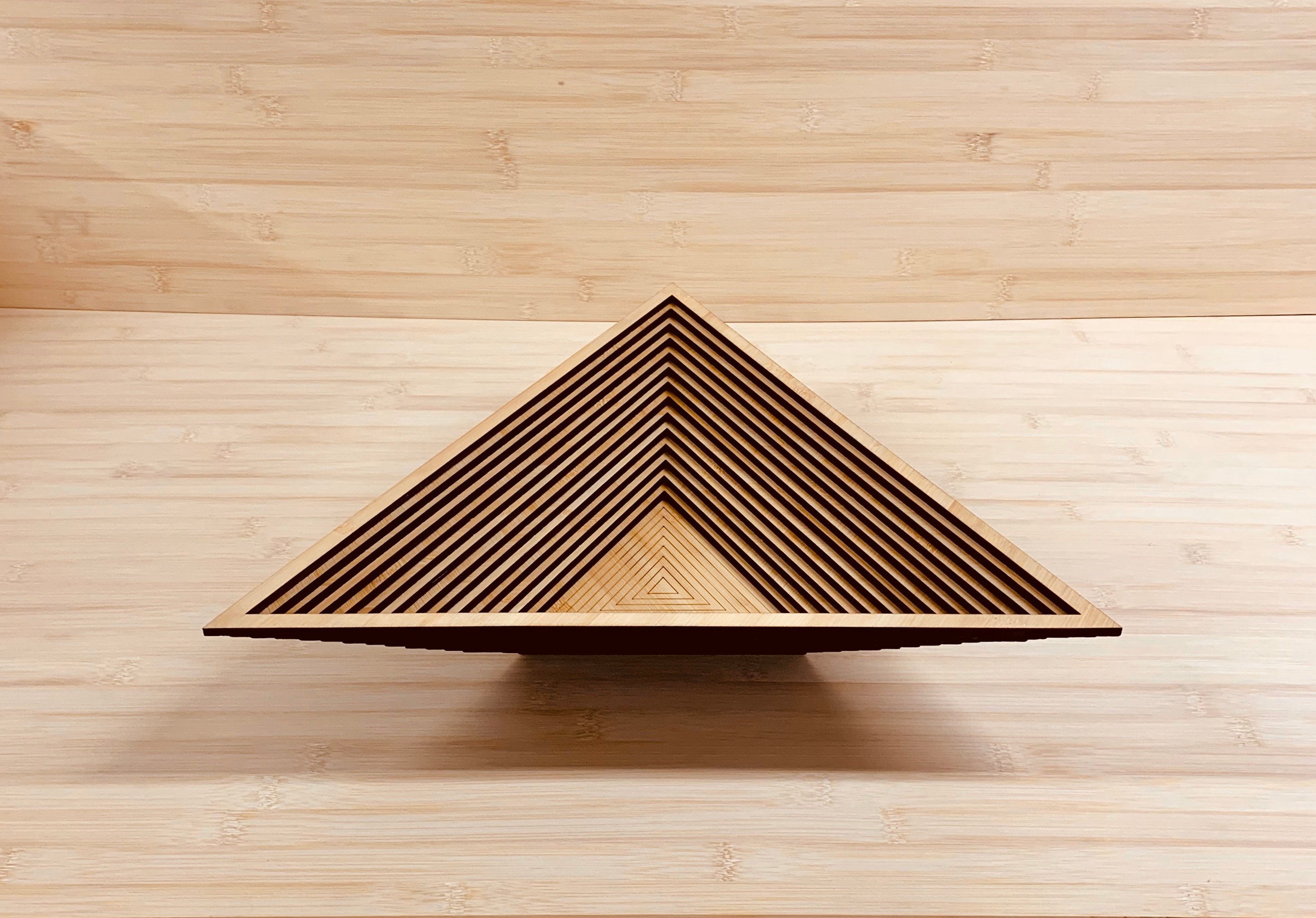 Bamboo Bowls and Tray Triangle Shape - Etsy