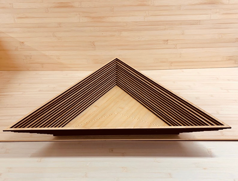 Bamboo Bowls and Tray Triangle Shape - Etsy
