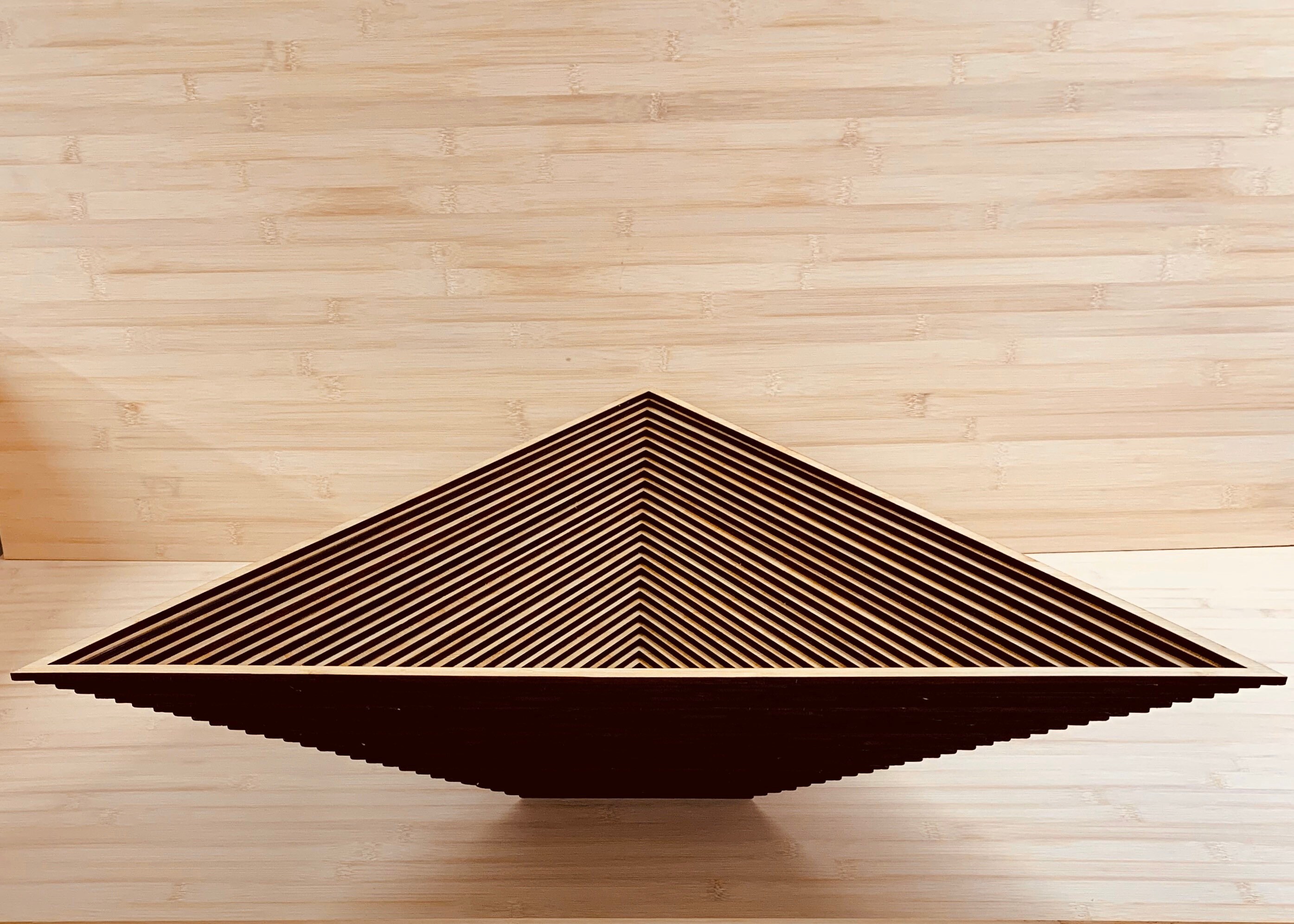 Bamboo Bowls and Tray Triangle Shape - Etsy