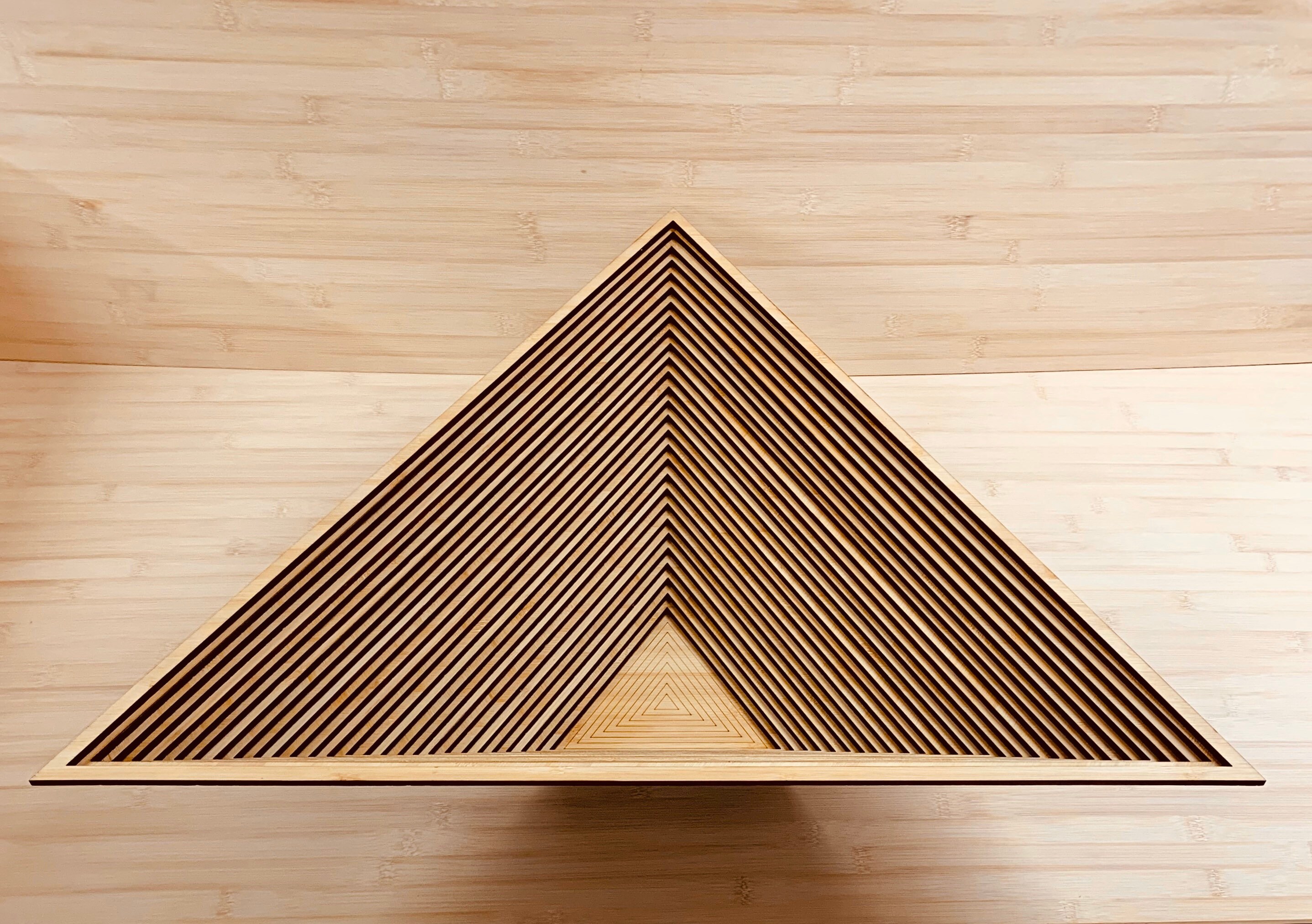 Bamboo Bowls and Tray Triangle Shape - Etsy