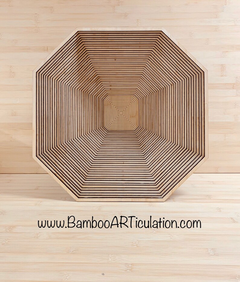 Bamboo Bowl and Tray Octagonal Shape - Etsy