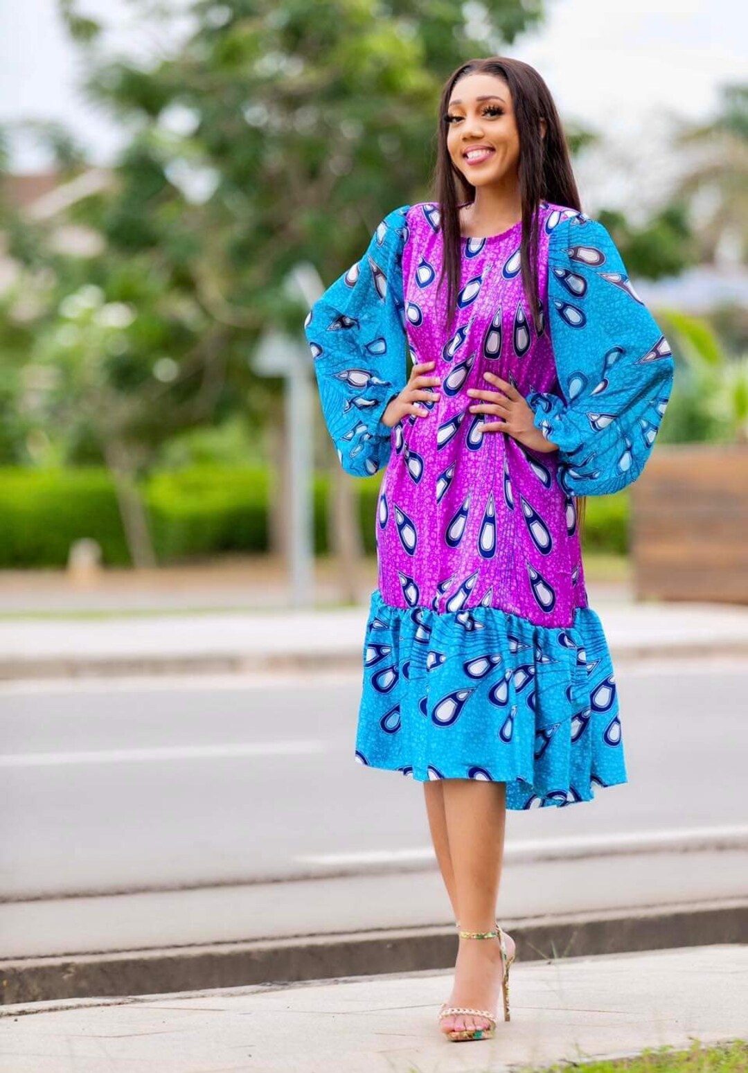African Silk Dress - Etsy