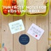 Fun Facts for Kids' Lunch Box Notes PRINTABLE DIGITAL DOWNLOAD ...