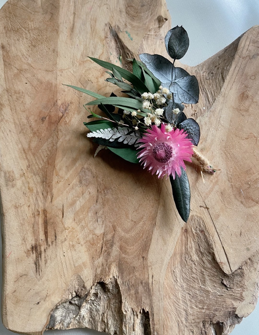 Pinky Greenery Buttonhole White Cream Preserved Groom - Etsy