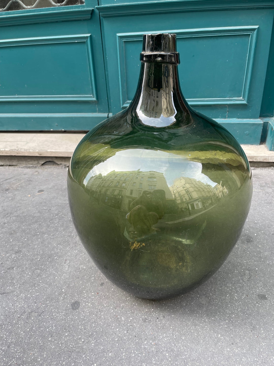 Rare Huge Demijohn Carboy 30L Dark Green Moss Alsatian Lady - Etsy