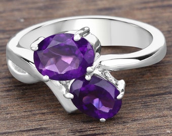 Purple Gemstone Ring | Etsy