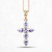 Tanzanite Pendant Natural Tanzanite Cross Pendant Necklace in | Etsy