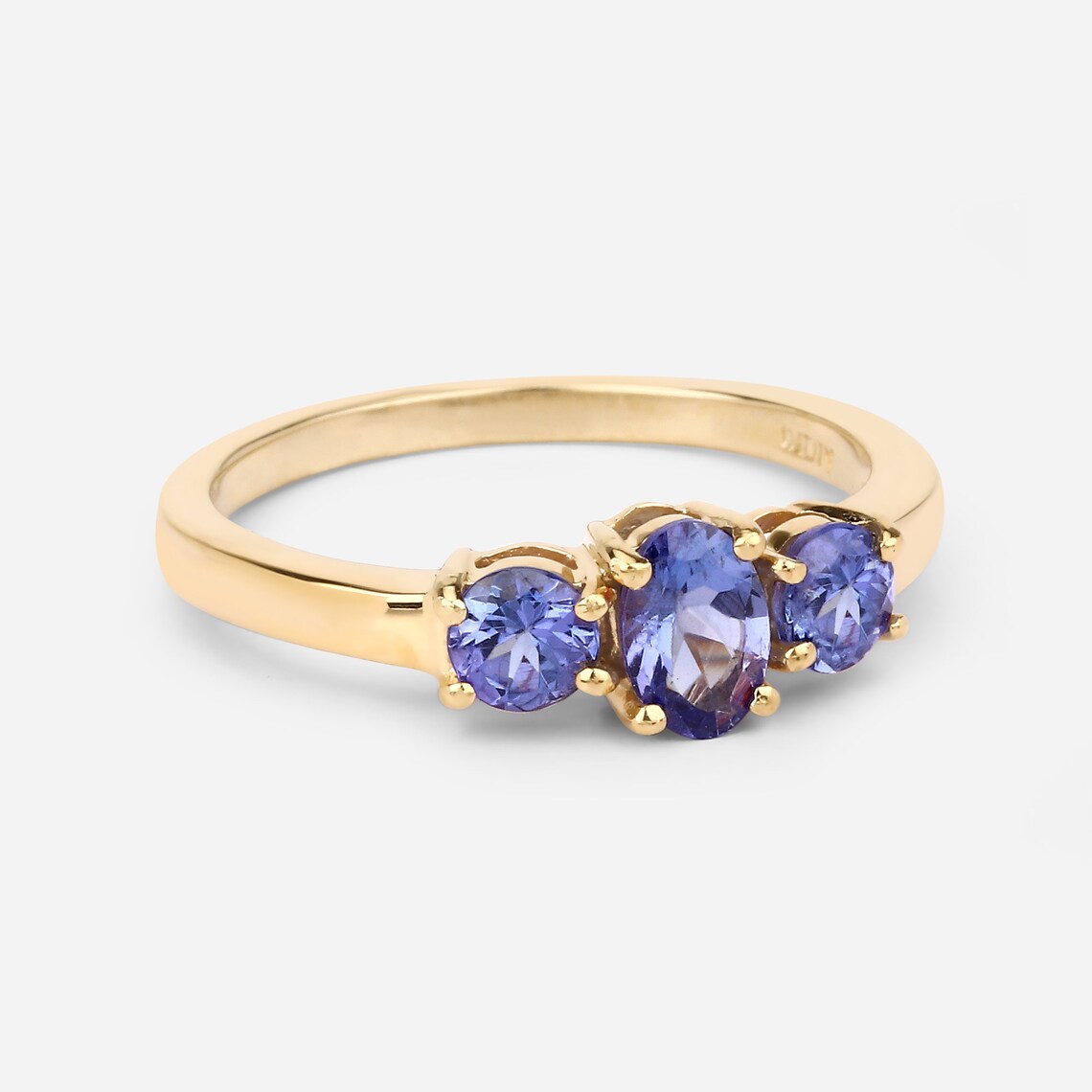 Tanzanite Ring Natural 3-stone Tanzanite Sterling Silver Ring - Etsy
