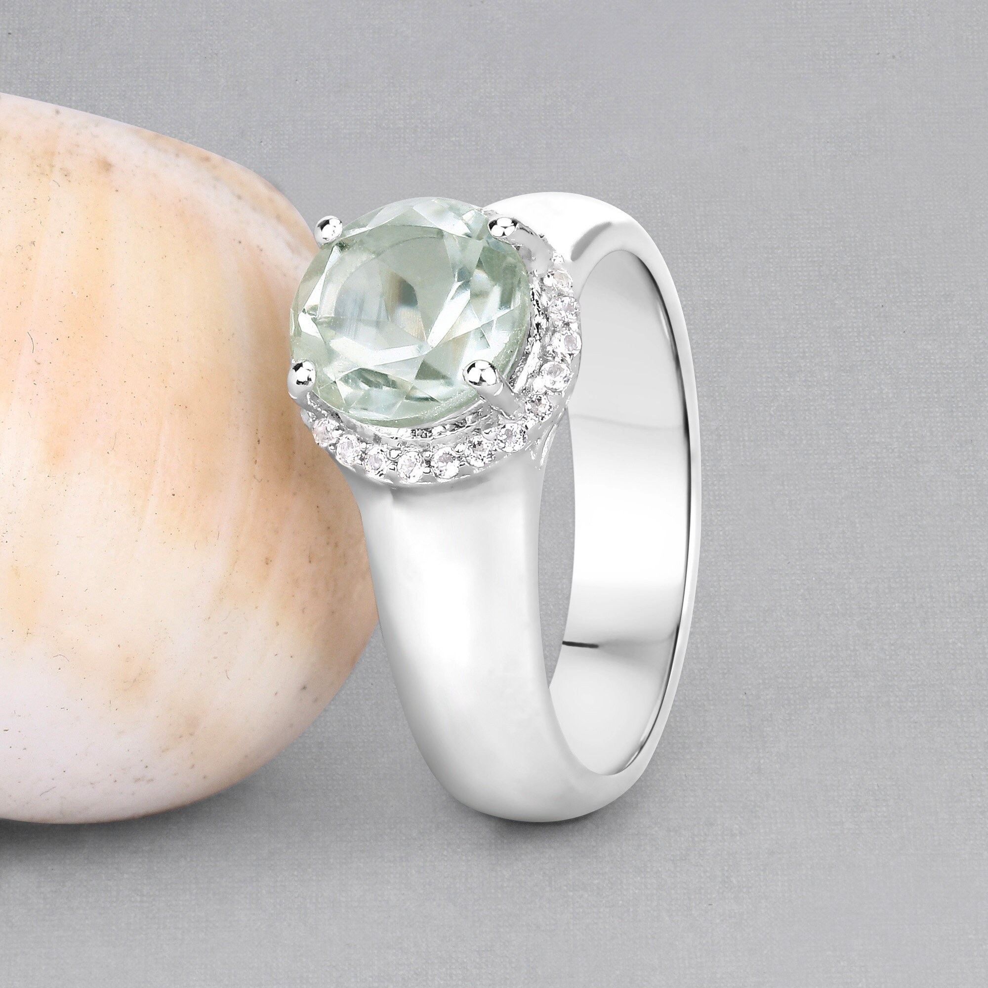 Prasiolite Ring Natural Prasiolite Ring Real Prasiolite | Etsy