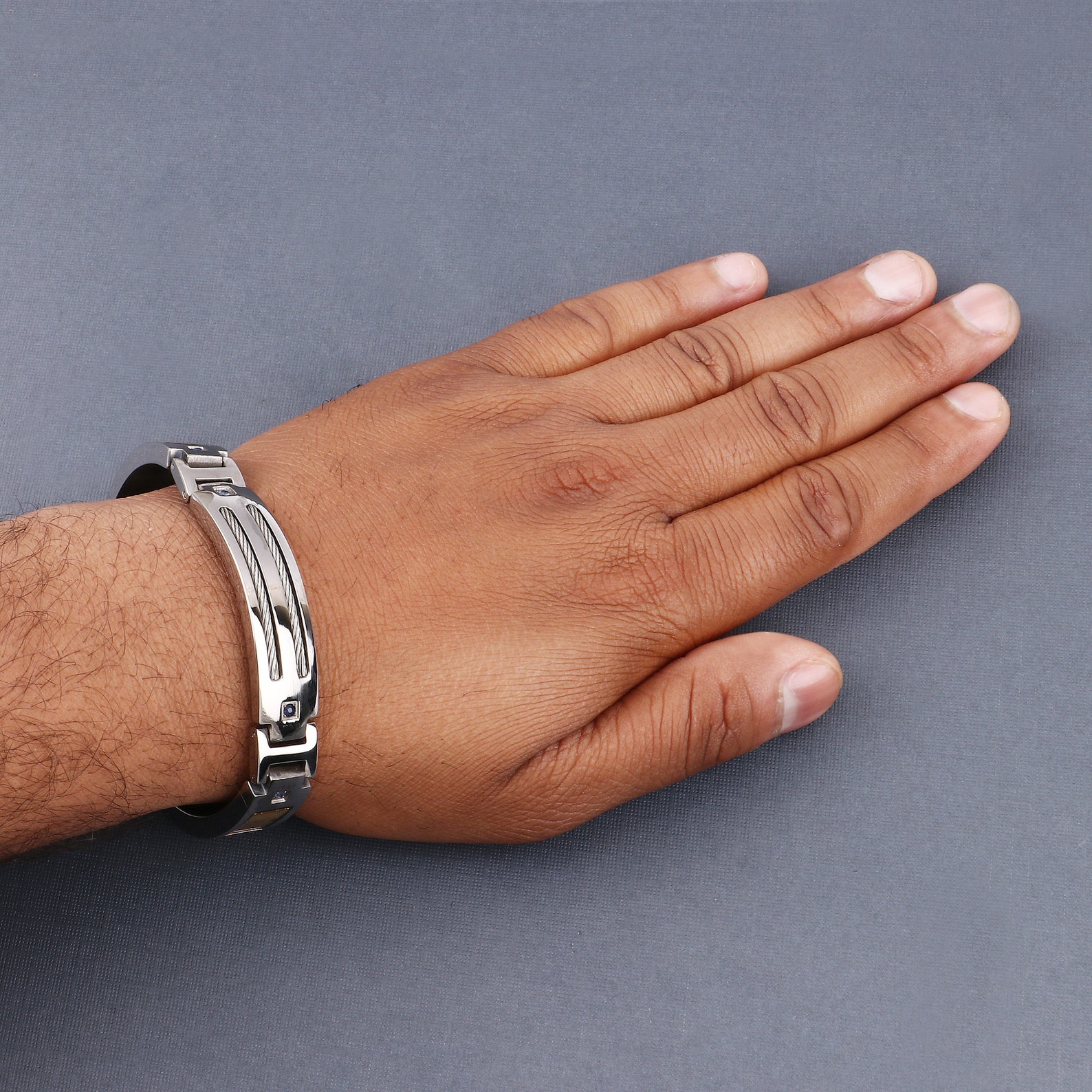 Titanium Men's Bracelet Mens Titanium Bracelet With Gold | Etsy