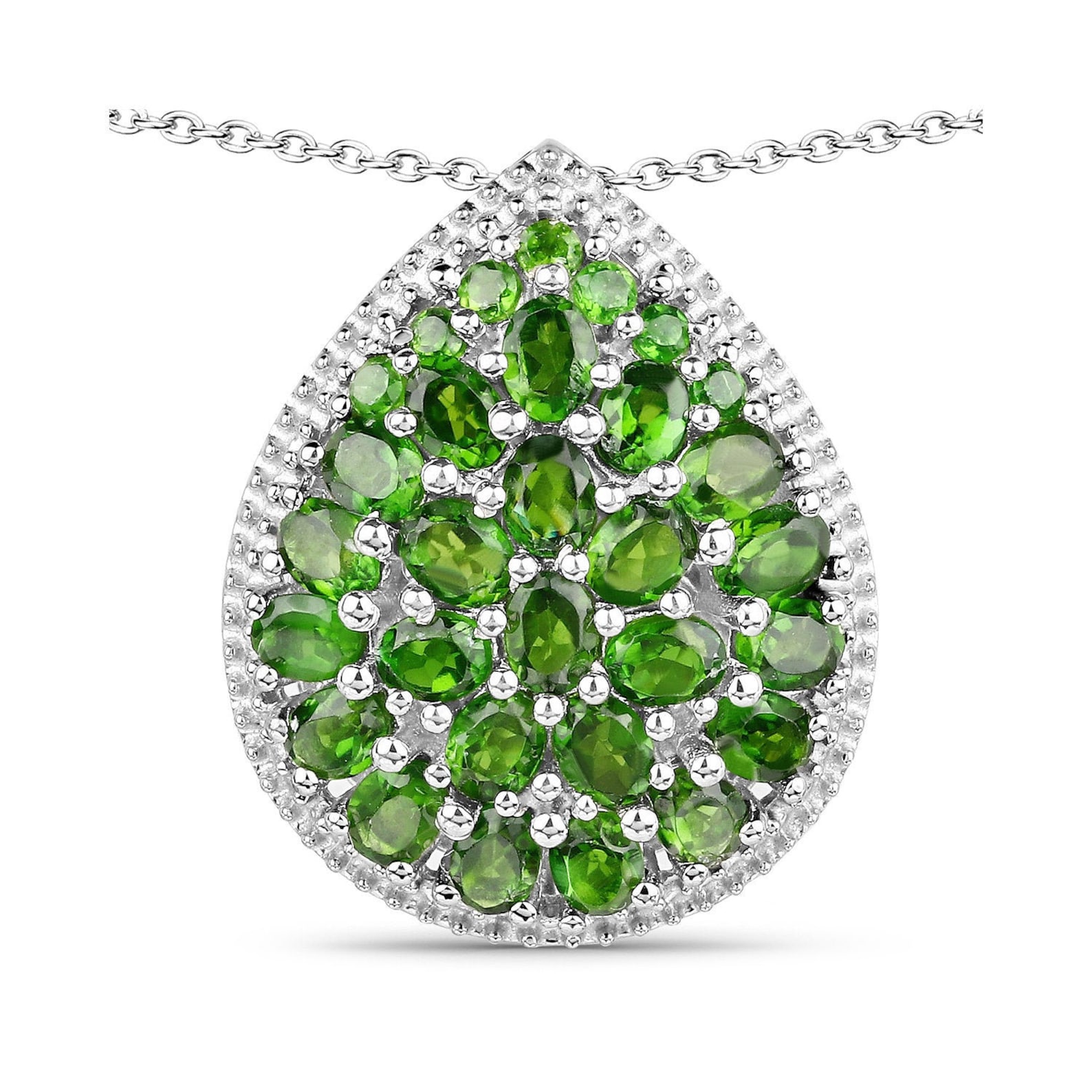 Chrome Diopside Pendant, Natural Chrome Diopside Sterling Silver ...