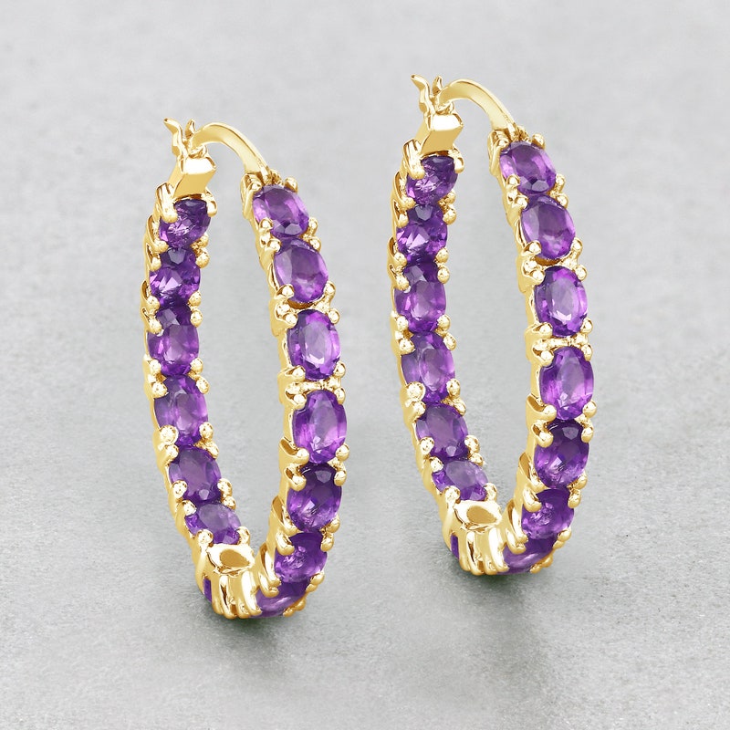 Amethyst Earrings - Etsy