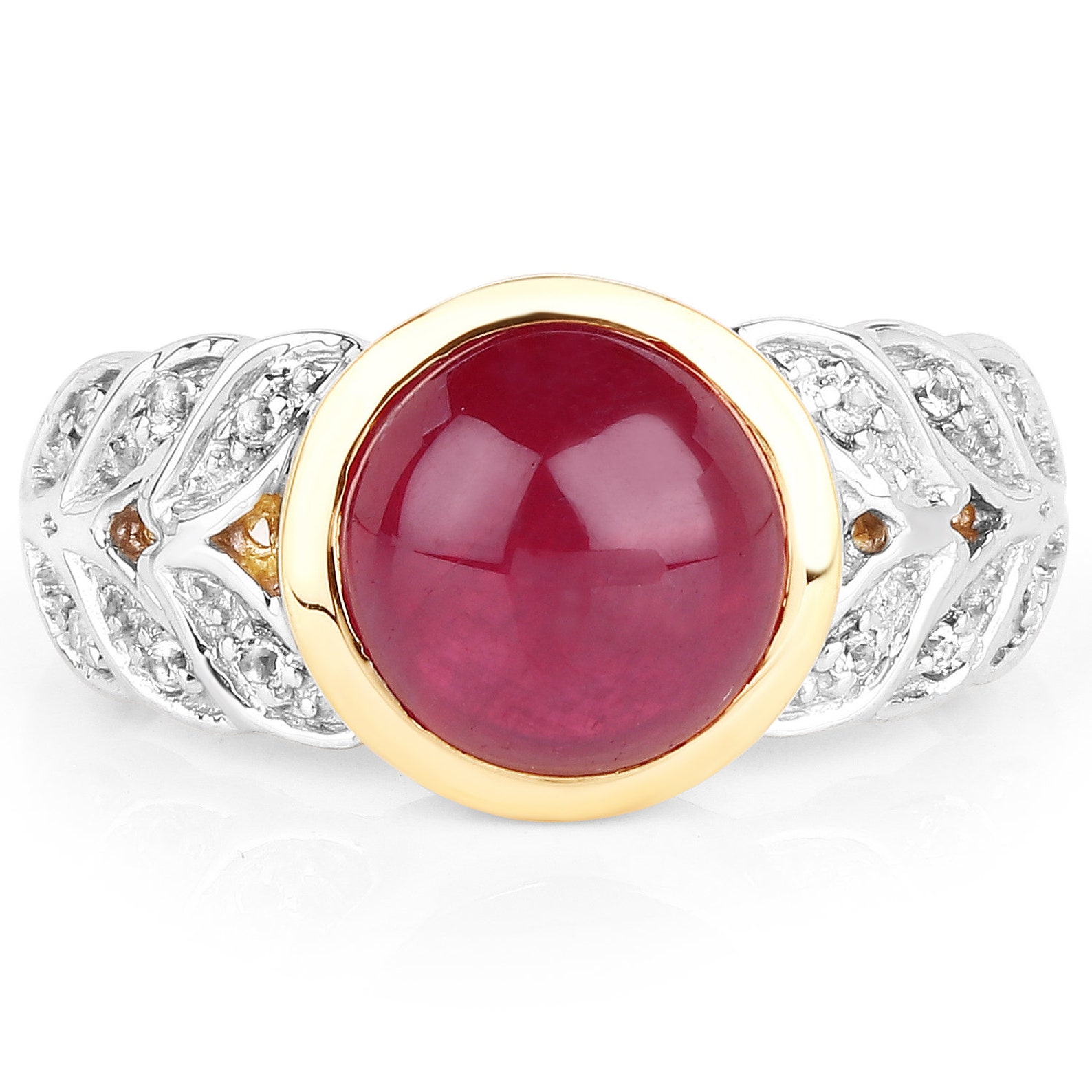 Natural Ruby Glass Filled Glass Filled Ruby Ring Sterling - Etsy