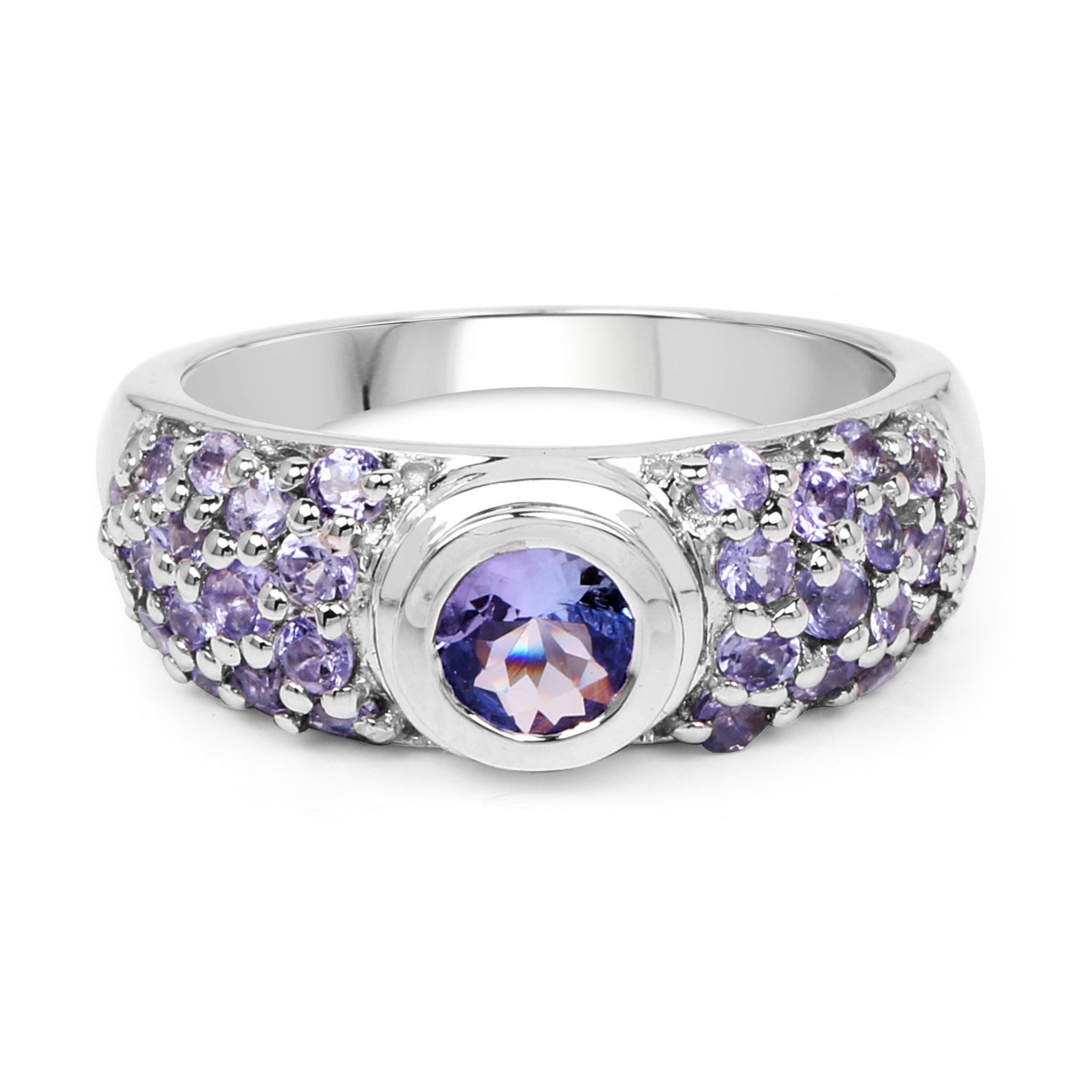 Tanzanite Ring Natural Tanzanite Silver Cocktail Ring in .925 | Etsy