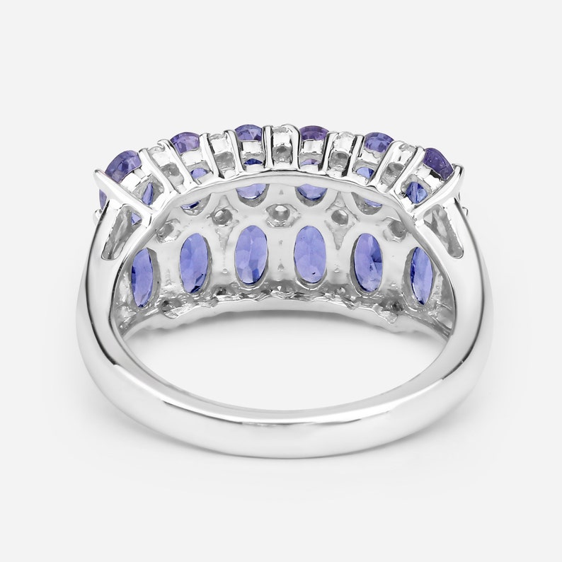 Tanzanite Ring Real Tanzanite Cluster Ring in .925 Sterling | Etsy