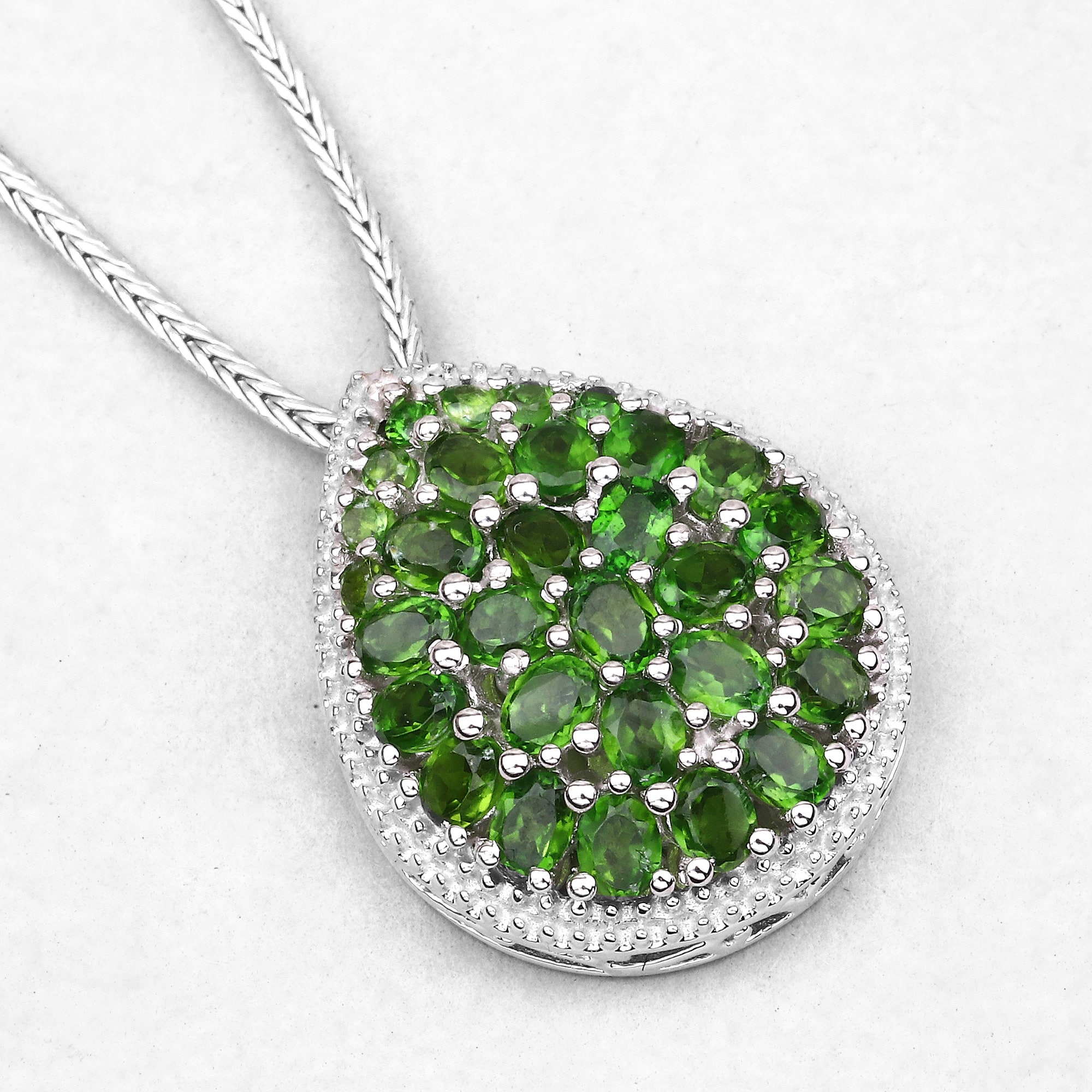 Chrome Diopside Pendant, Natural Chrome Diopside Sterling Silver ...