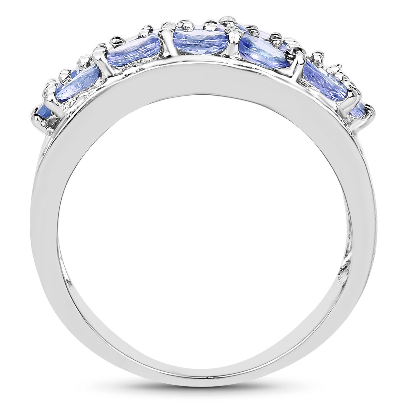 Tanzanite Ring Real Tanzanite Cluster Ring in .925 Sterling | Etsy