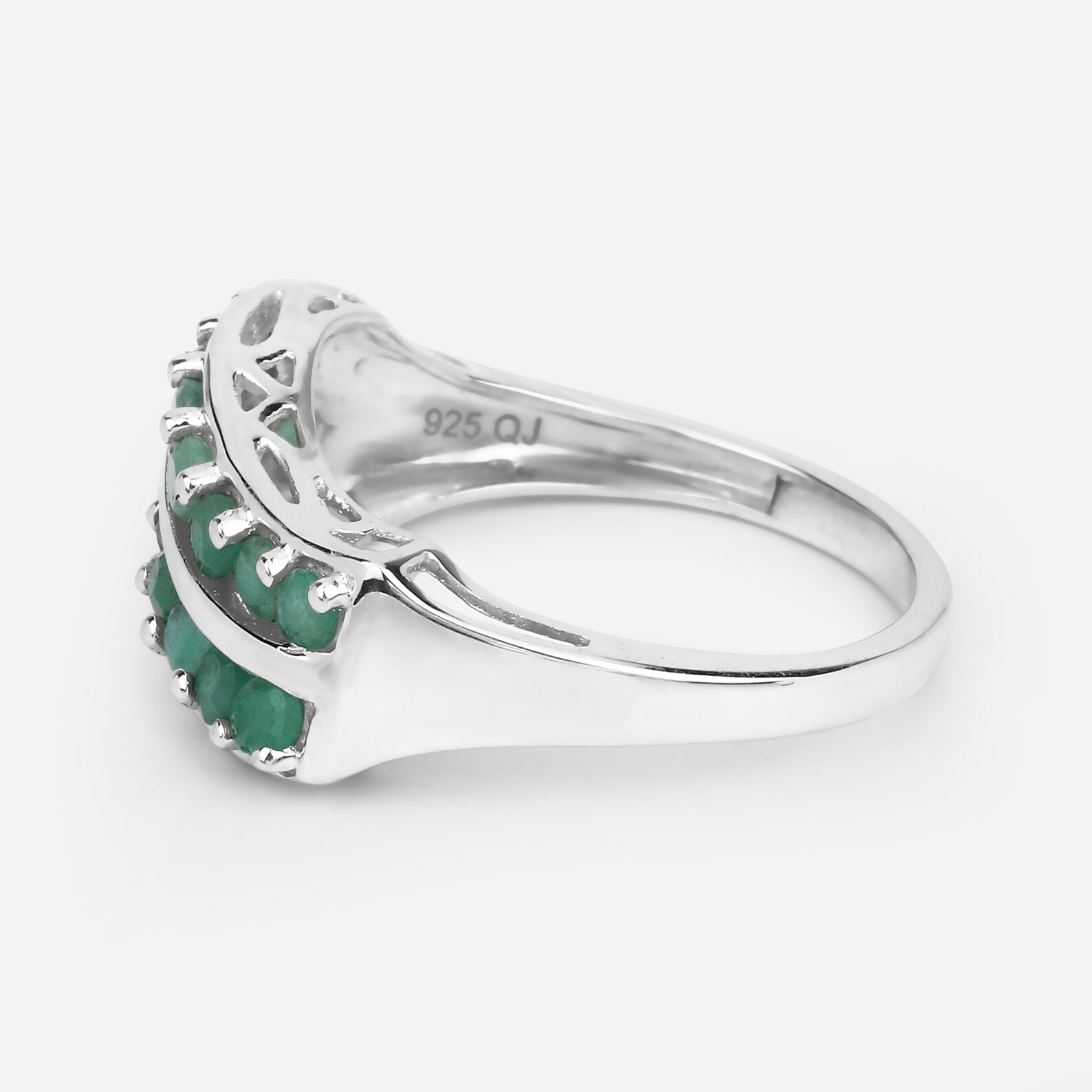 Emerald Silver Ring Natural Emerald Gemstone Ring Emerald - Etsy