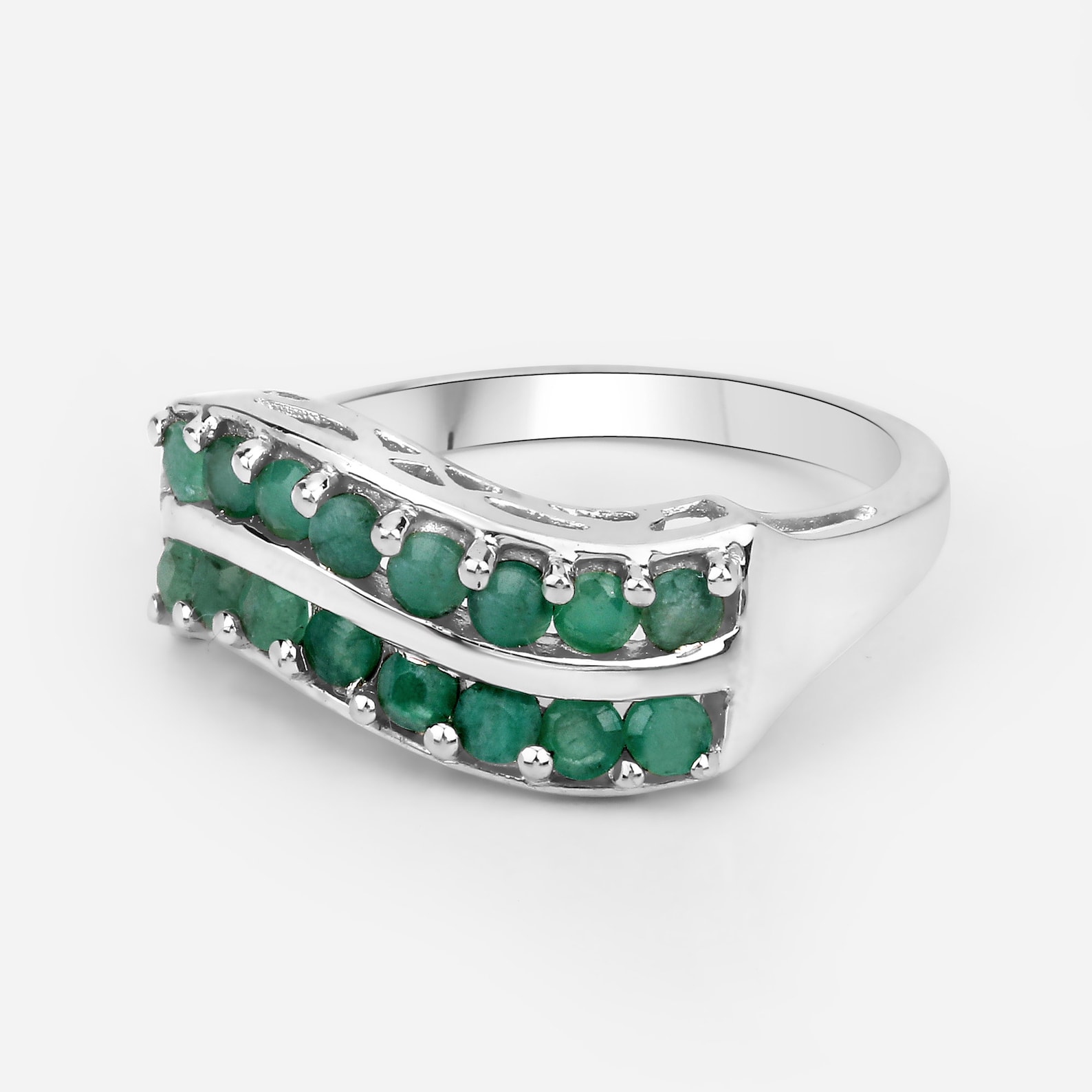 Emerald Silver Ring Natural Emerald Gemstone Ring Emerald - Etsy