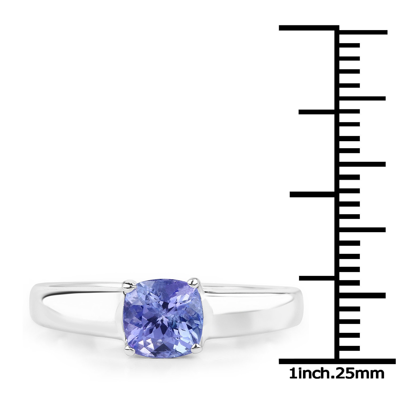 Tanzanite Ring Natural Tanzanite Cushion Solitaire Ring in - Etsy