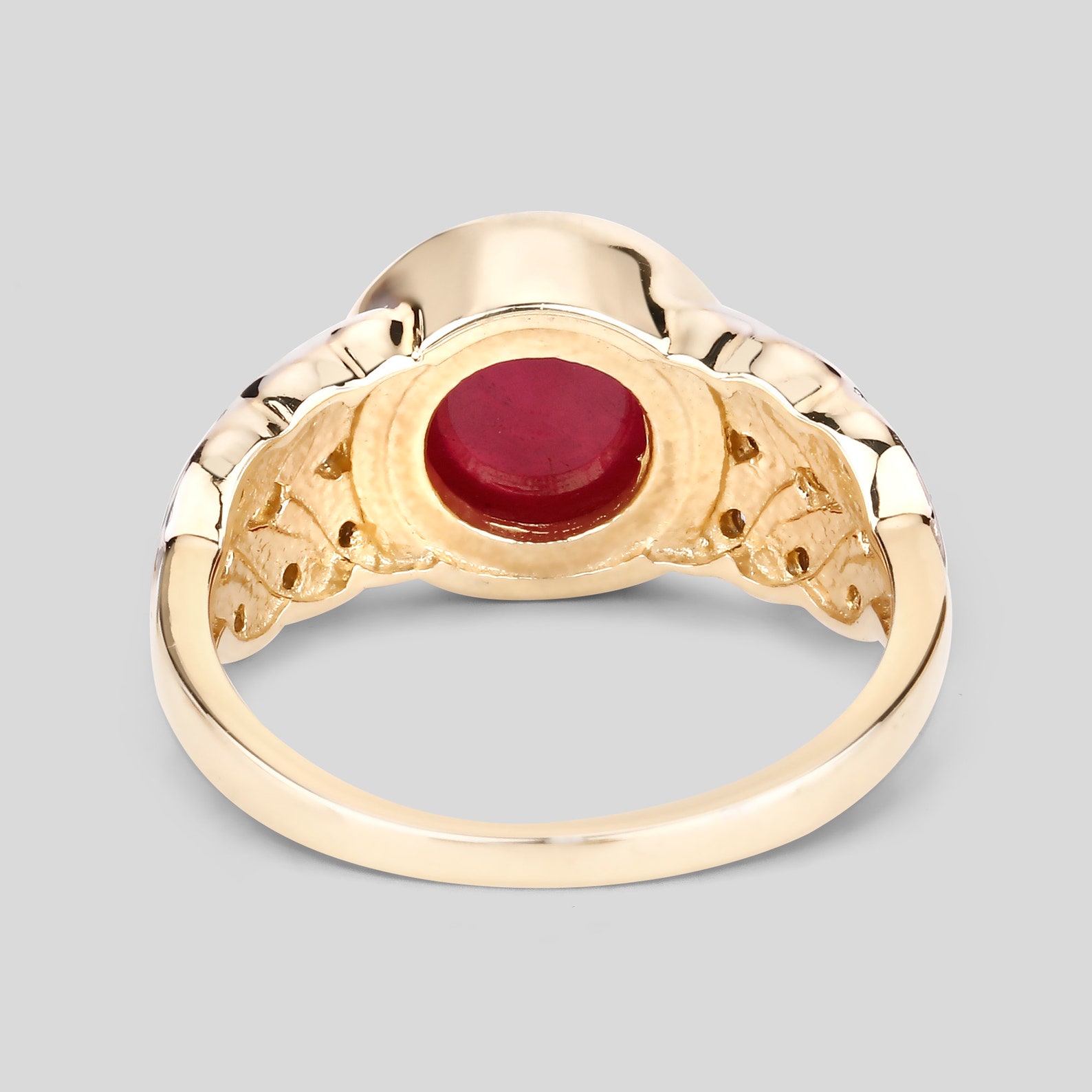 Natural Ruby Glass Filled Glass Filled Ruby Ring Sterling Etsy